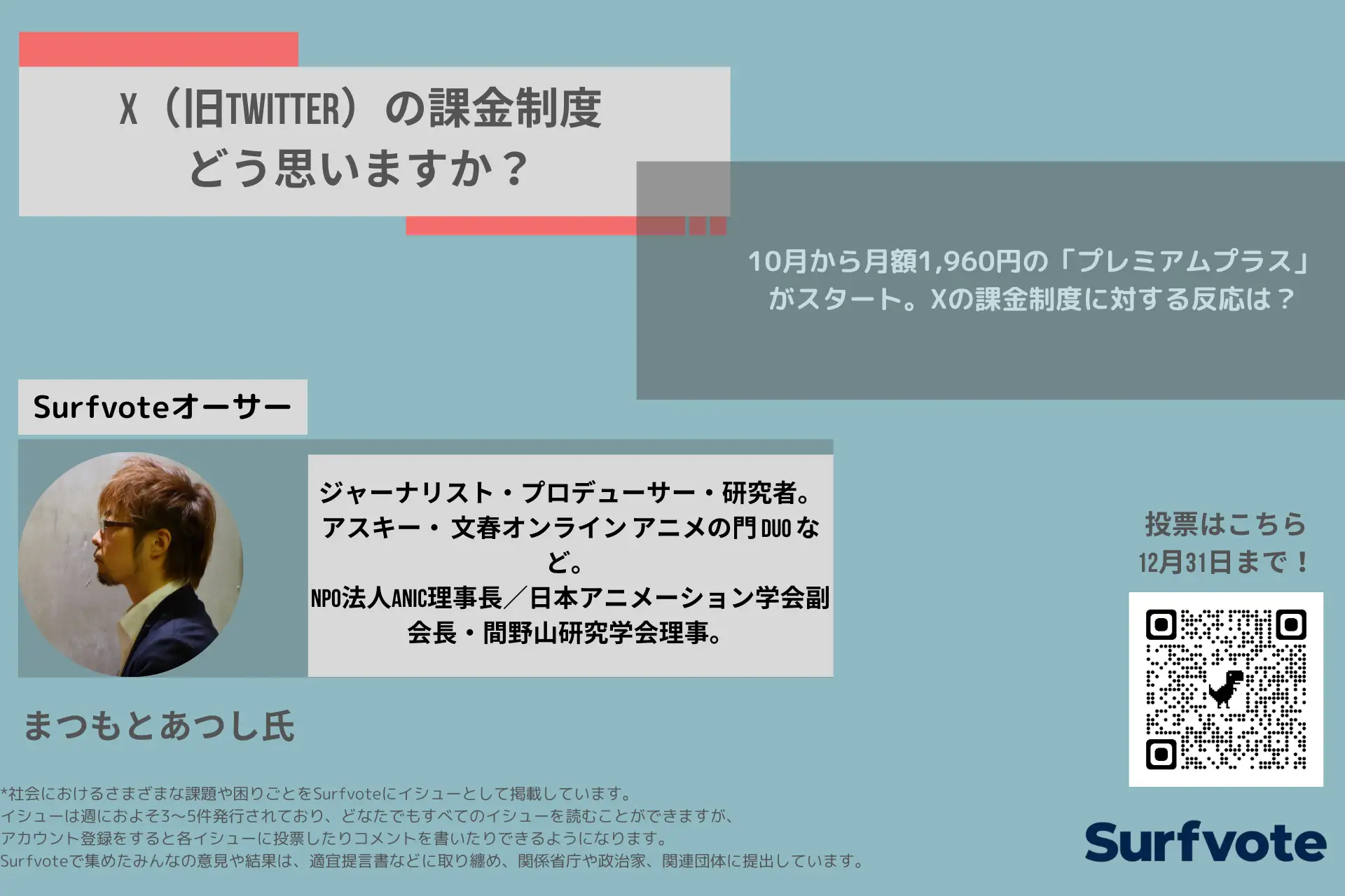 投票プラットフォーム『Surfvote』、X（Twitter）での課金制度について意見募集を開始 | SABUSUKU style